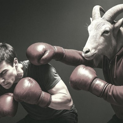 Man goat boxing video Prompt + Comparison Across Models | aicreators.tools